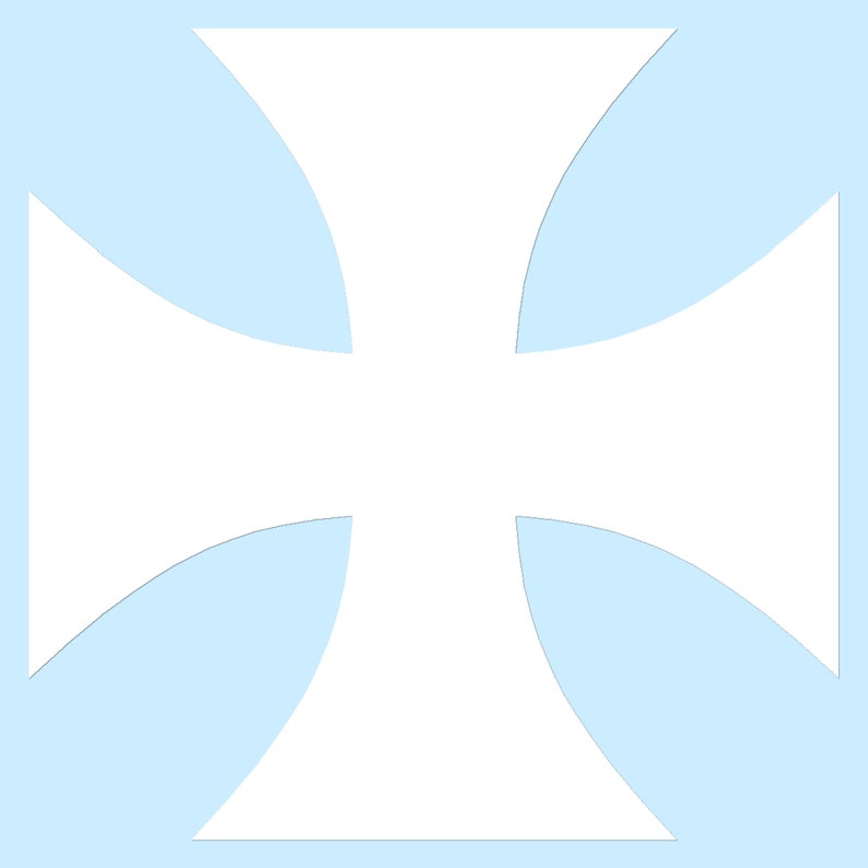 Cross Pattee - Vinyl Decal Sticker - 3 Sizes - 9 Solid Colors - Ebn180 ...