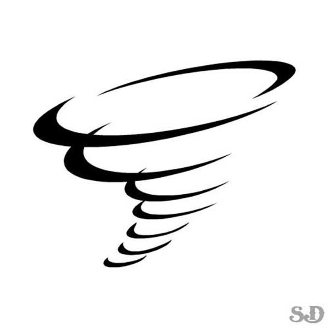 Tornado Hurricane Whilrlwind - Vinyl Decal Sticker - 4.75" Long X 3.75 ...