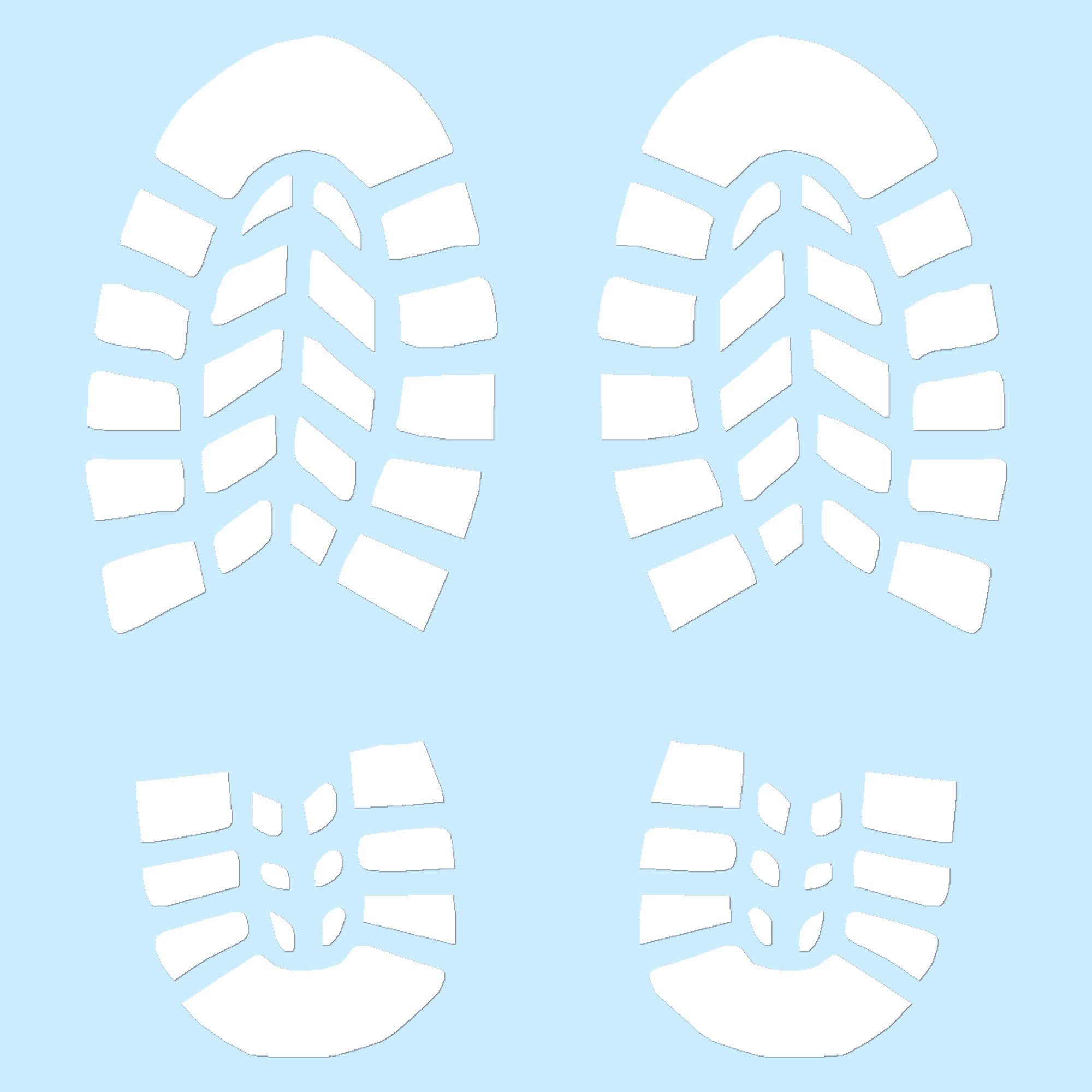 Boot Prints Vinyl Decal Sticker 3 Sizes 9 Solid Colors | Etsy