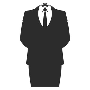 Anon Suit Tuxedo Anonymous - Vinyl Decal Sticker - 3 Sizes - 9 Solid ...