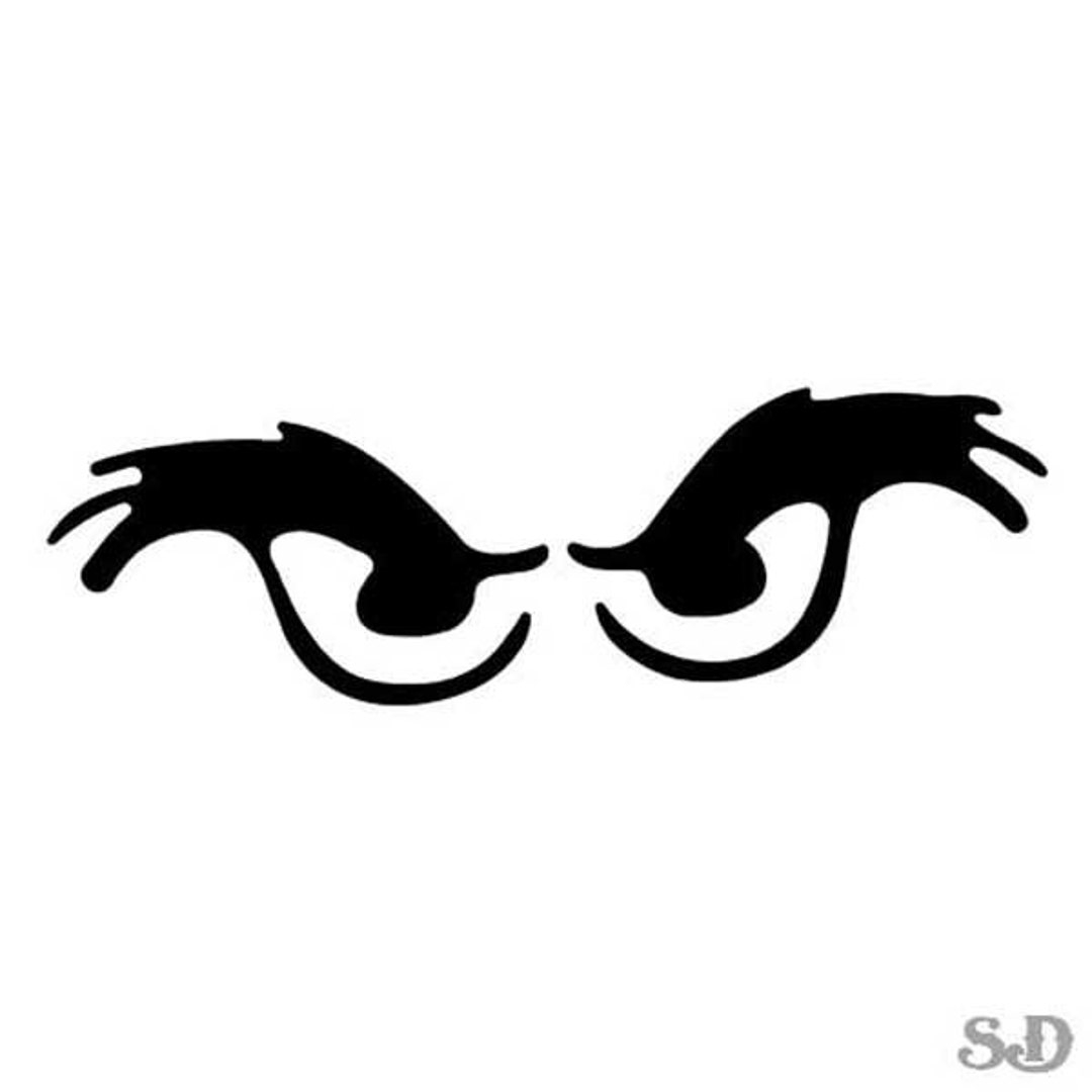 Angry Eyes - Vinyl Decal Sticker - 9" X 2.9" - 24 Colors - [#0278] - Etsy