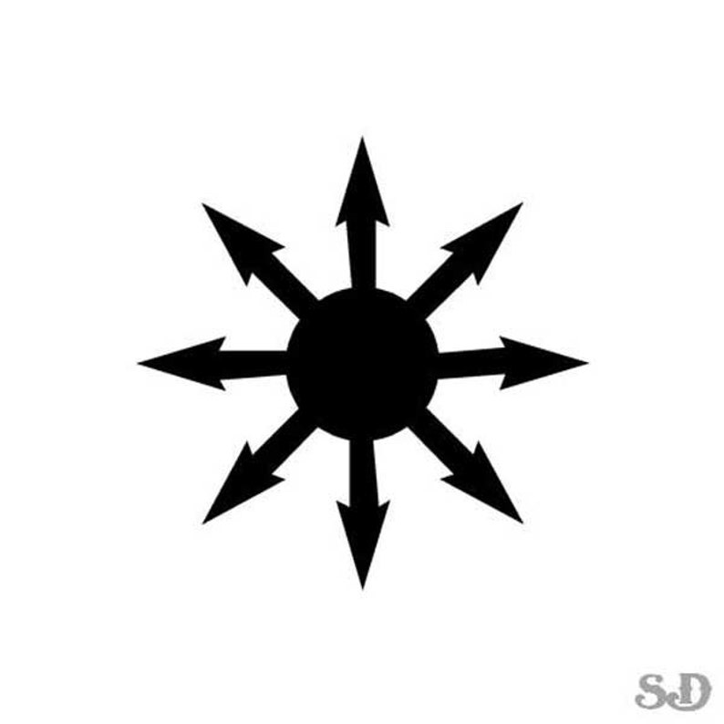 Chaos Symbol Vinyl Decal Sticker 3.75 x 3.75 | Etsy