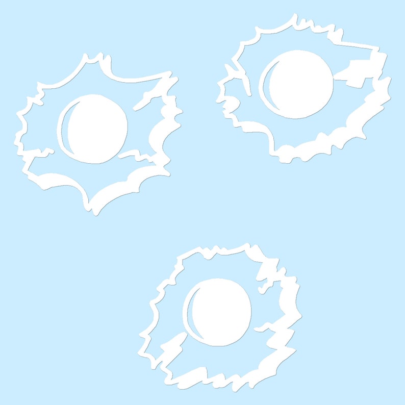 Three Bullet Holes Vinyl Decal Sticker 3 Sizes 9 Solid - Etsy