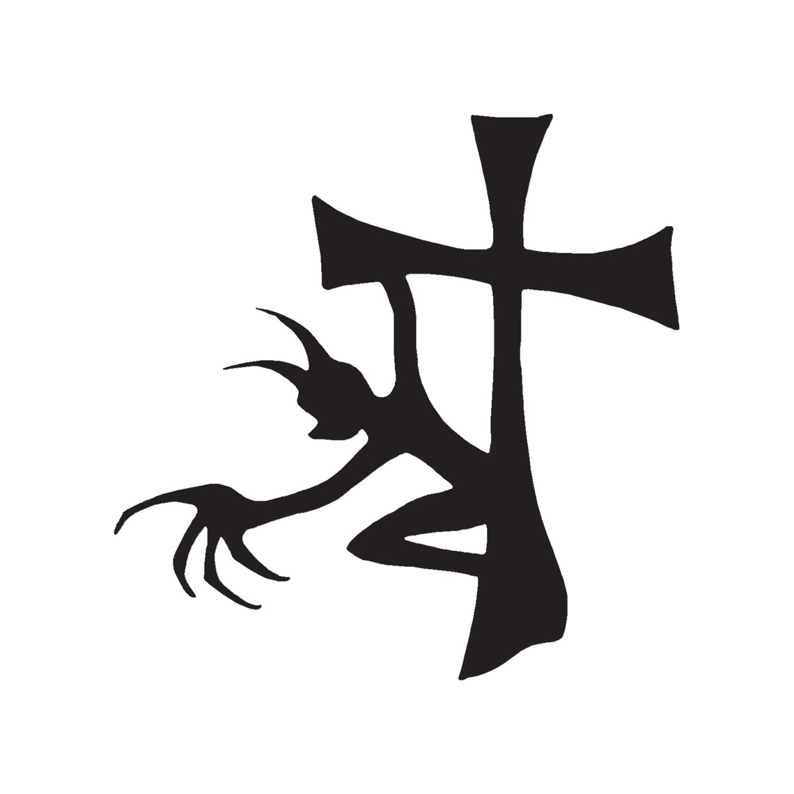 Demon Devil Cross Vinyl Decal Sticker 3 Sizes 9 Solid | Etsy