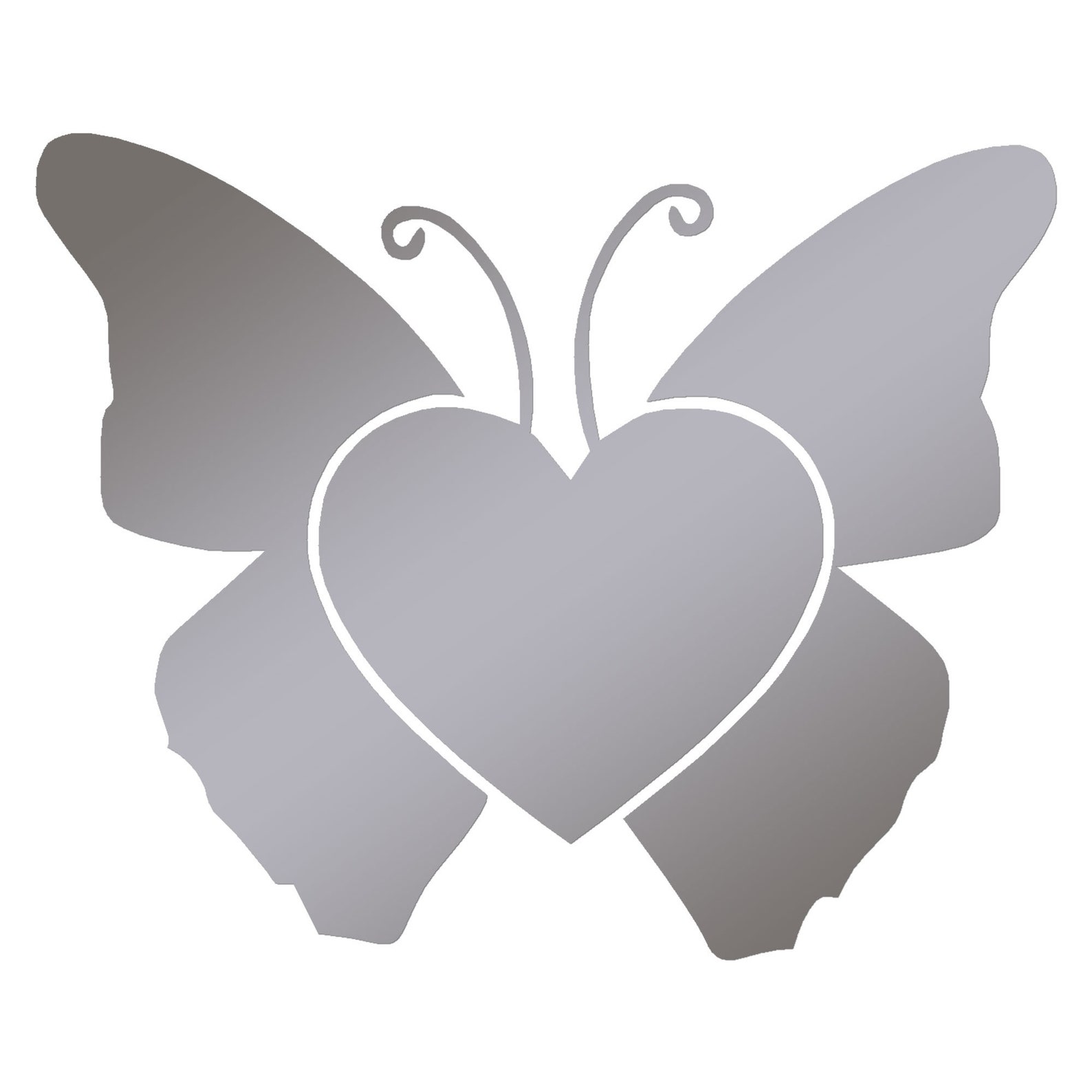 Butterfly Heart - Vinyl Decal Sticker - 3 Sizes - 9 Solid Colors ...