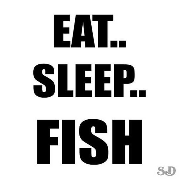 Eat Sleep Fish Vinyl Decal Sticker 3.75 X 5 | Etsy
