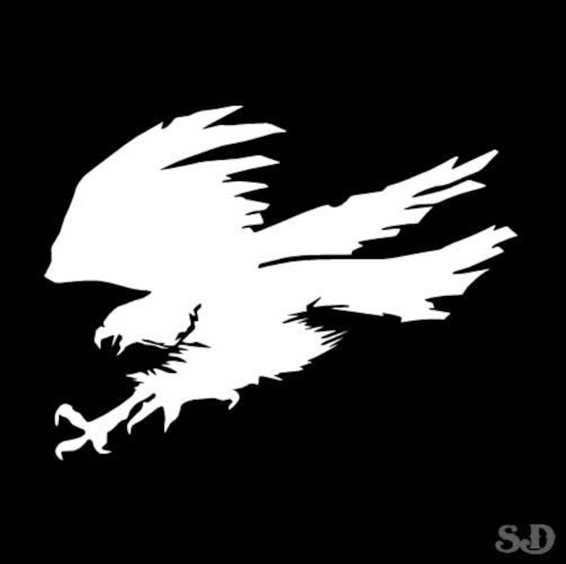 Hawk Eagle Falcon Vinyl Decal Sticker 5 X 3.75 | Etsy