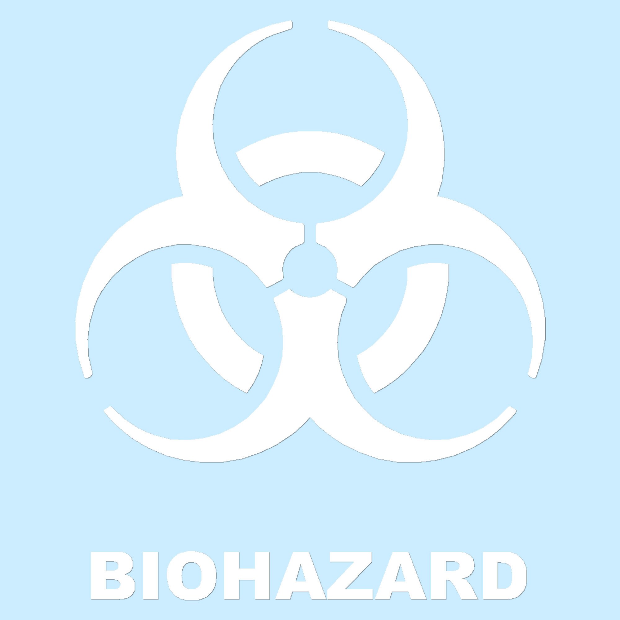 Biohazard Symbol Blue