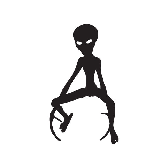 Alien Extraterrestrial E.T. Vinyl Decal Sticker 3 Sizes | Etsy