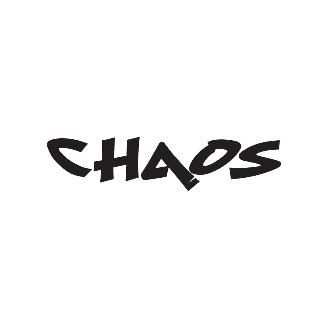 Chaos Text - Vinyl Decal Sticker - 3 Sizes - 9 Solid Colors - Ebn158 - Etsy