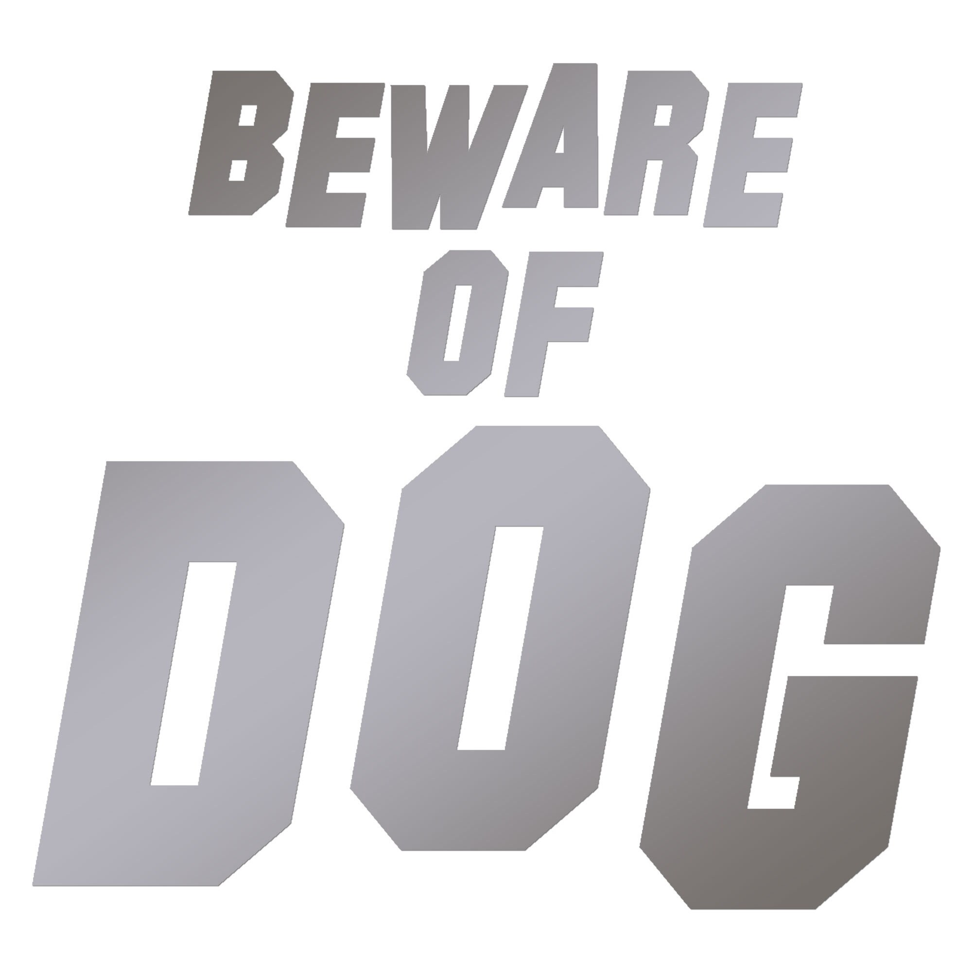 Beware of Dog Vinyl Decal Sticker 3 Sizes 9 Solid Colors | Etsy