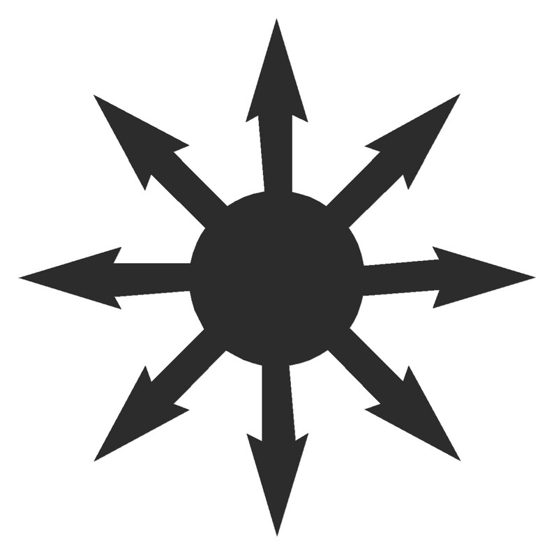 Chaos Symbol Vinyl Decal Sticker 3 Sizes 9 Solid Colors - Etsy