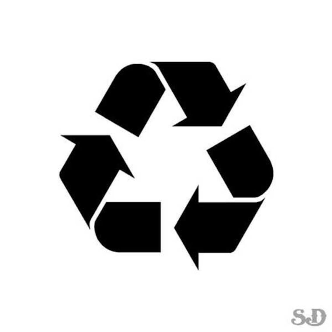 Recycle Recycling Symbol - Vinyl Decal Sticker - 3.75" Long X 3.75 ...
