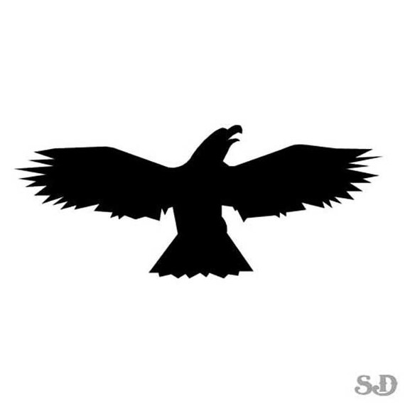 Bird Crow Eagle Vinyl Decal Sticker 9 X 3.75 | Etsy