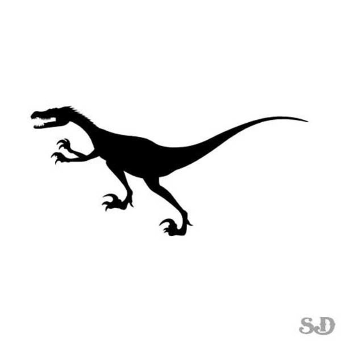 Raptor Dinosaur Velociraptor Vinyl Decal Sticker 8 | Etsy