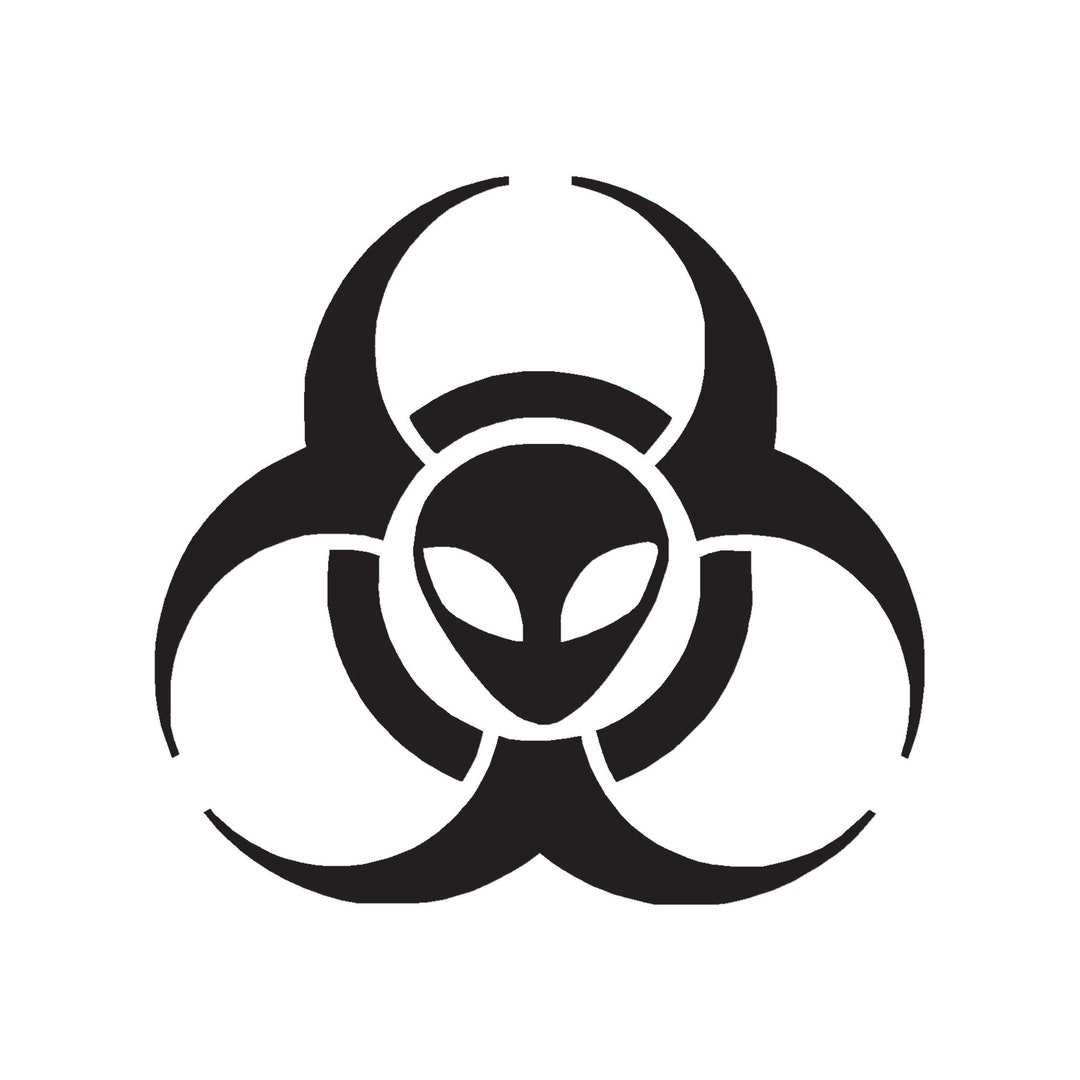 Alien Biohazard - Vinyl Decal Sticker - 3 Sizes - 9 Solid Colors - Ebn8 ...
