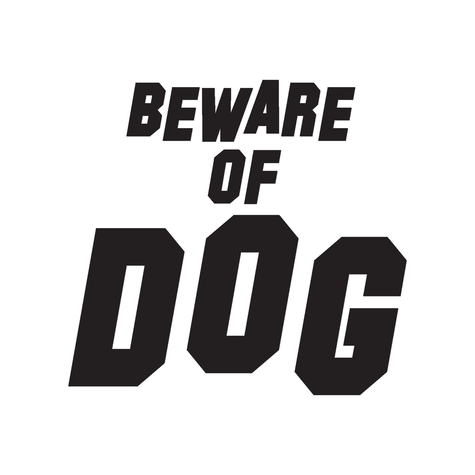 Beware of Dog Vinyl Decal Sticker 3 Sizes 9 Solid Colors - Etsy