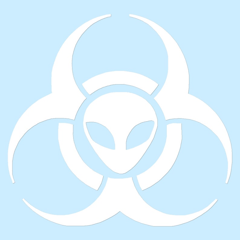 Alien Biohazard Vinyl Decal Sticker 3 Sizes 9 Solid - Etsy