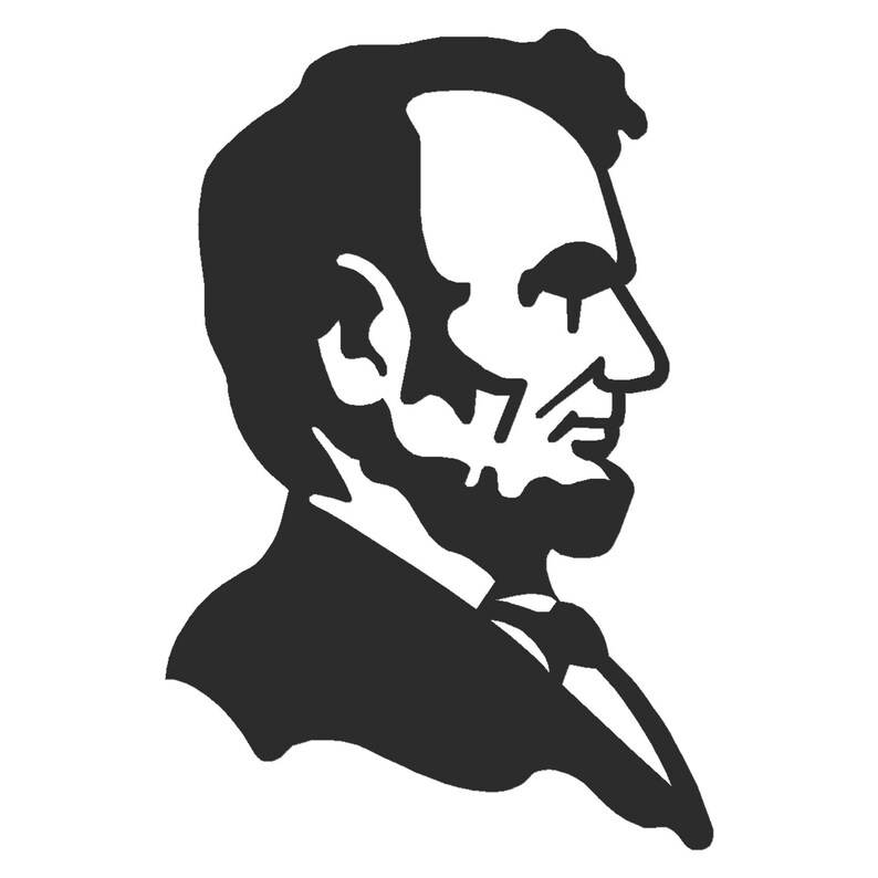 Abe Lincoln Penny Face Vinyl Decal Sticker 3 Sizes 9 - Etsy
