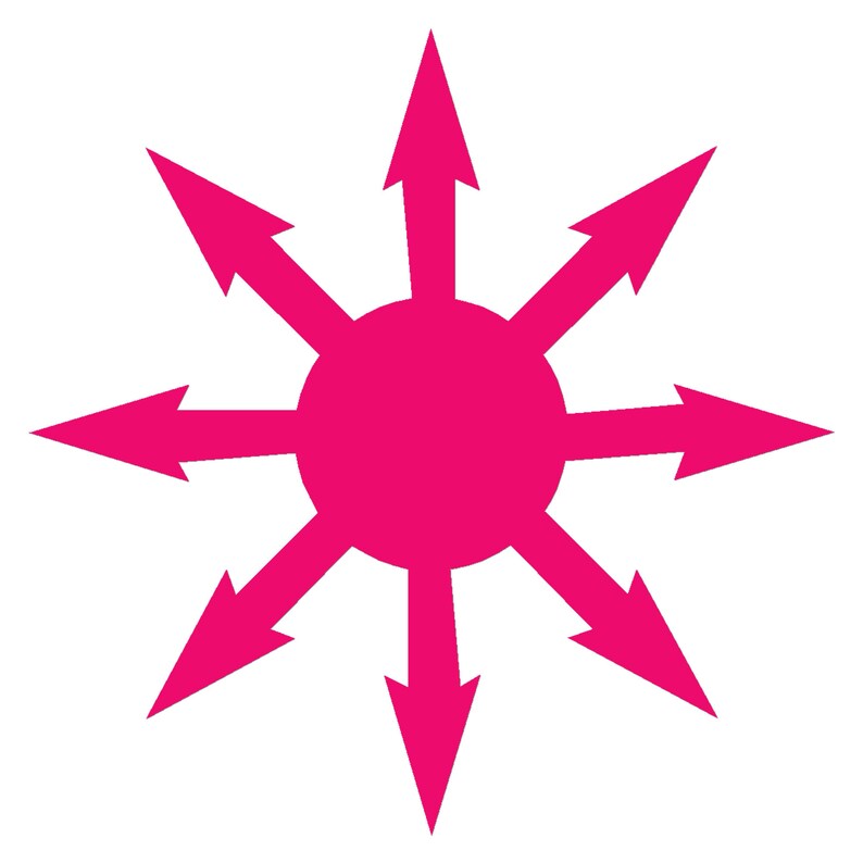 Chaos Symbol - Vinyl Decal Sticker - 3 Sizes - 9 Solid Colors - Ebn157 ...