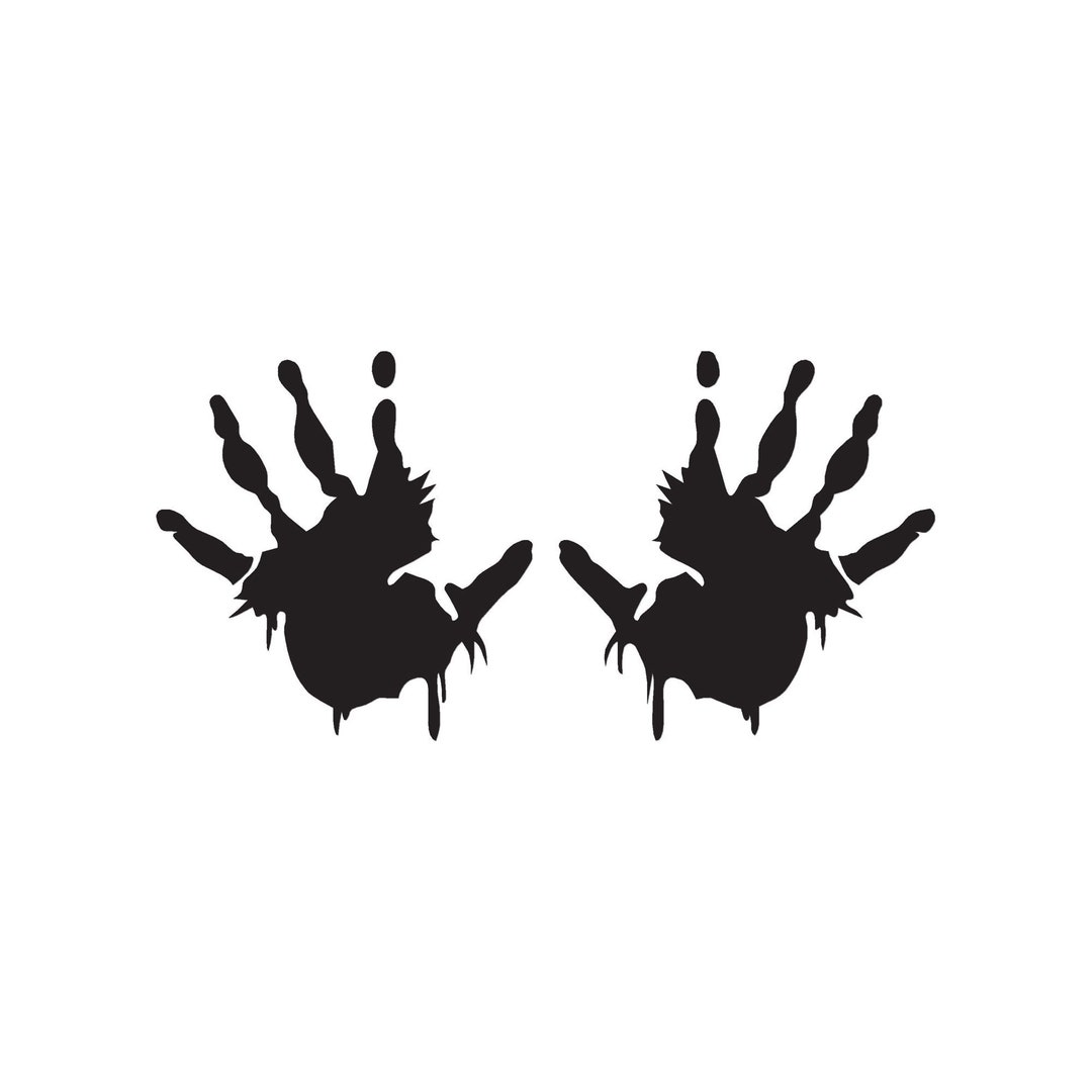Tiny Bloody Handprints Vinyl Decal Sticker 3 Sizes 9 Solid Colors ...