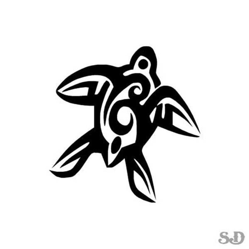 Tribal Sea Turtle Tortoise Vinyl Decal Sticker 3.75 | Etsy