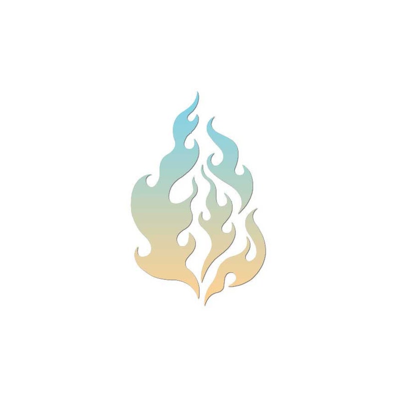 Fire Flames Art - Vinyl Decal Sticker - 3 Sizes - 8 Printed Colors ...
