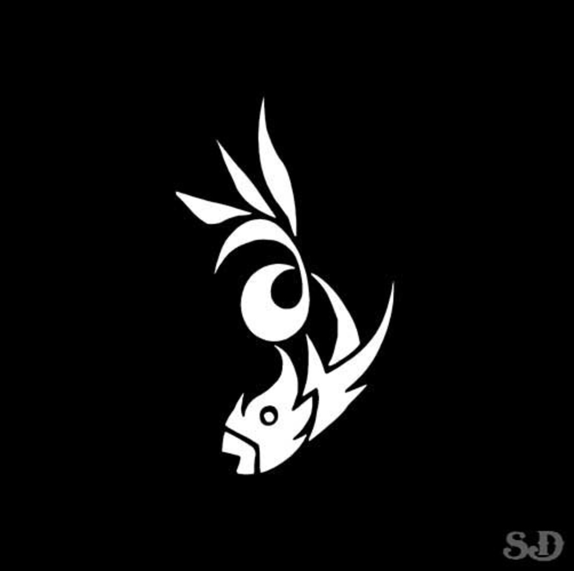 Evil Piranha Fish Art Vinyl Decal Sticker 3.75 X - Etsy