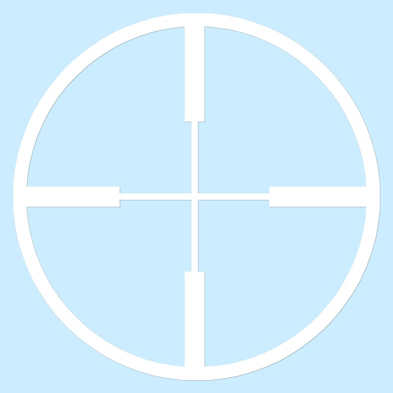 Crosshair Target Vinyl Decal Sticker 3 Sizes 9 Solid - Etsy Canada