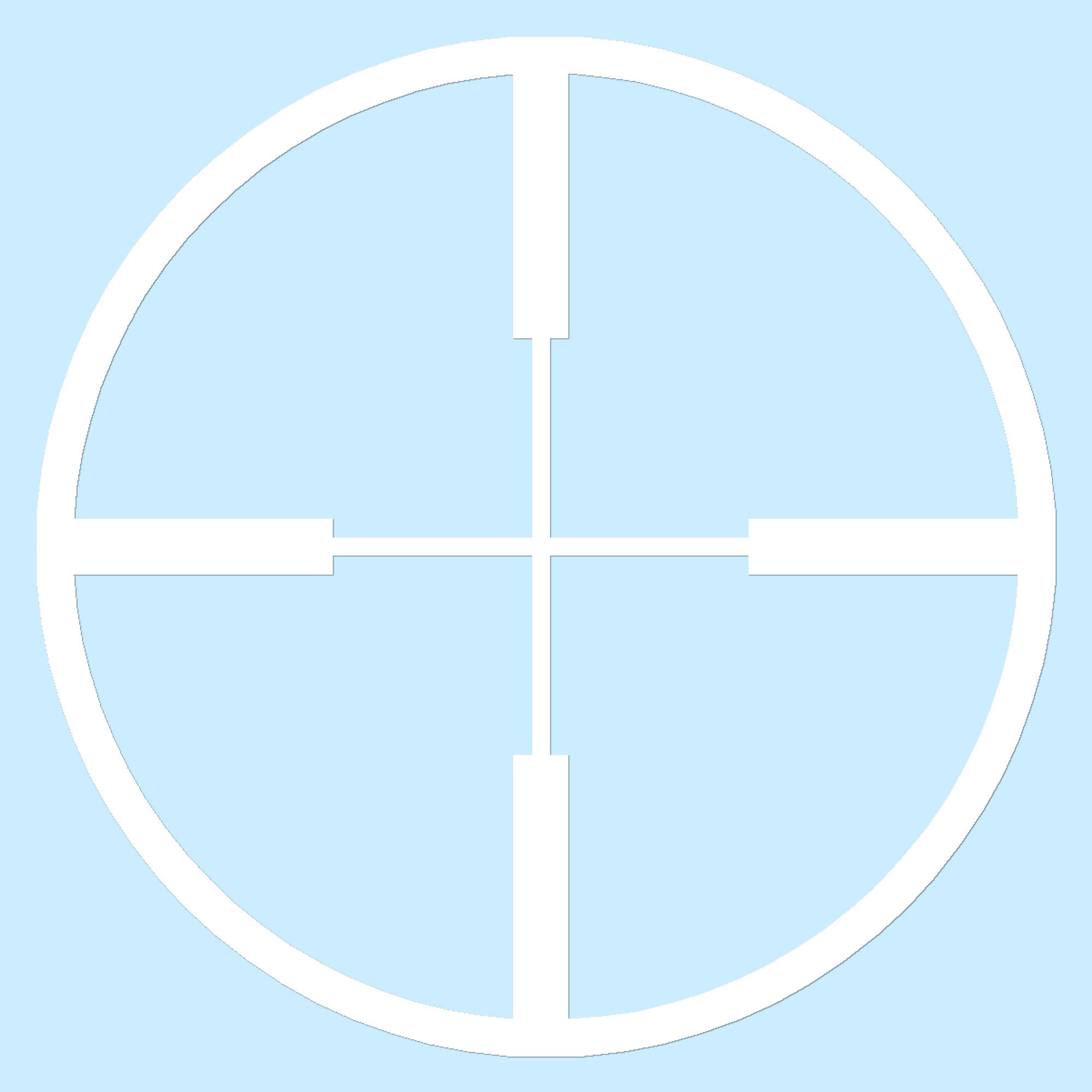 Crosshair Target Vinyl Decal Sticker 3 Sizes 9 Solid | Etsy