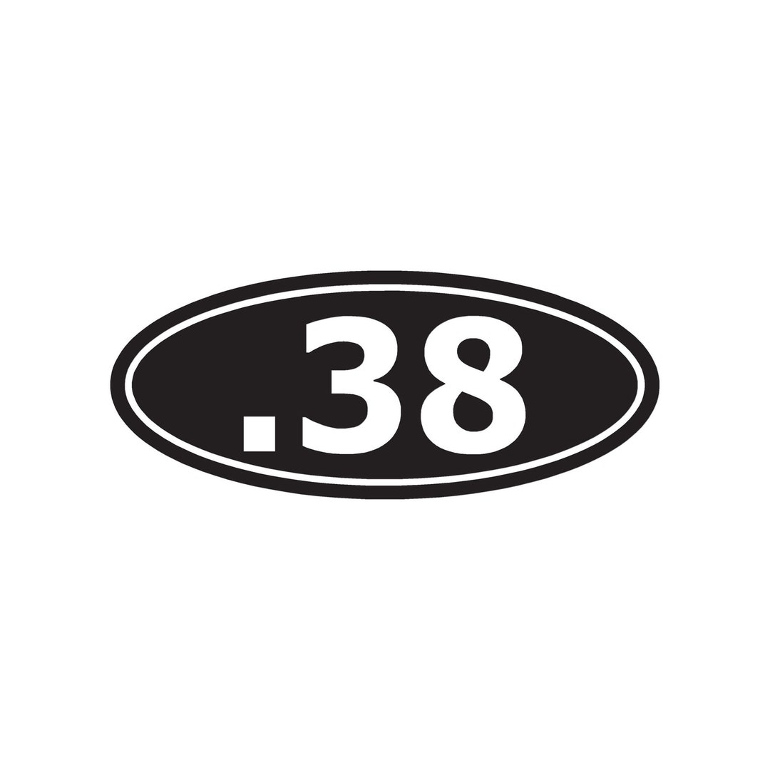 Ammo .38 Handgun Vinyl Decal Sticker 3 Sizes 9 Solid Colors Ebn23 - Etsy