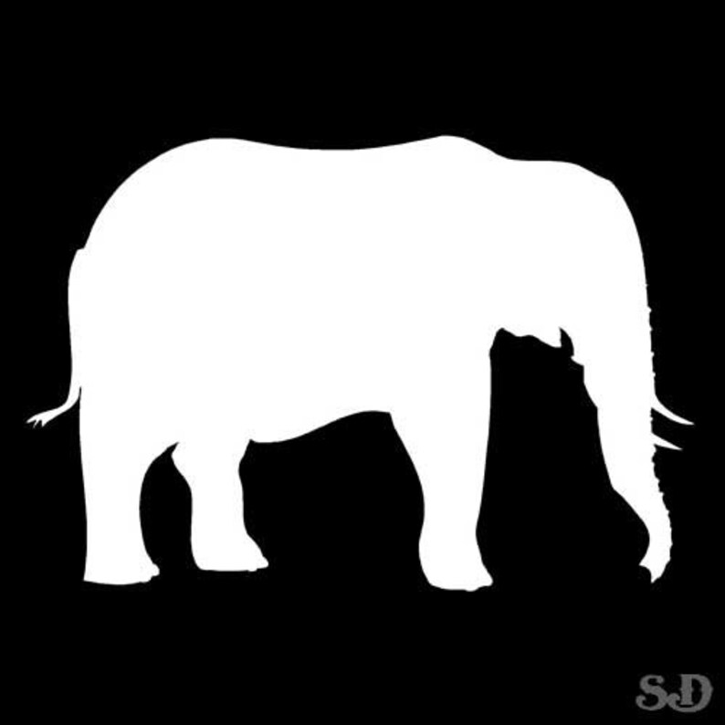 Elephant Standing Tusk Vinyl Decal Sticker 5.5 X - Etsy