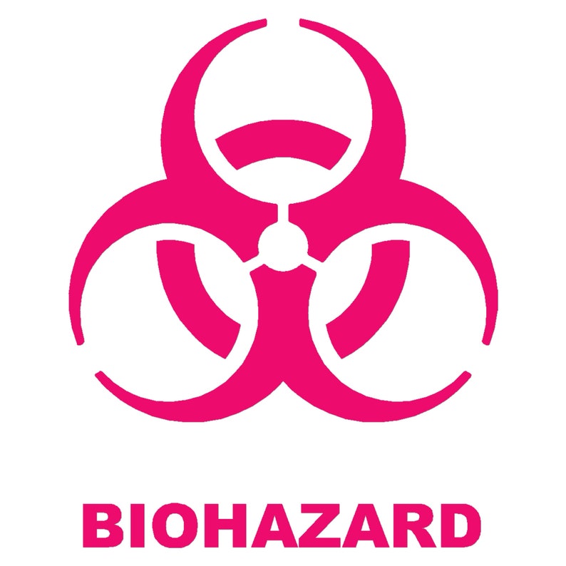 Biohazard Symbol Vinyl Decal Sticker 3 Sizes 9 Solid - Etsy