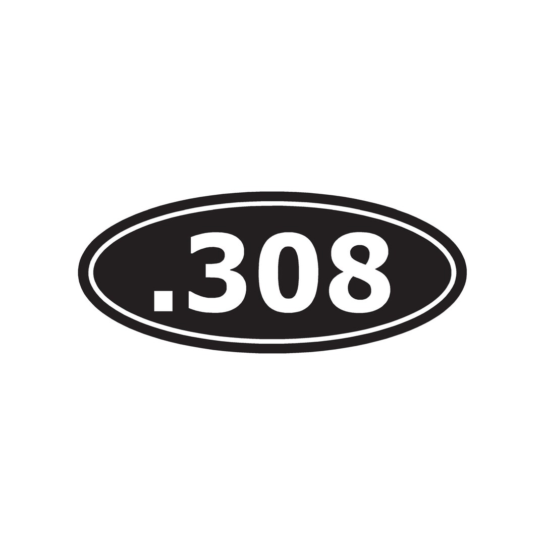 Ammo .308 Rifle - Vinyl Decal Sticker - 3 Sizes - 9 Solid Colors ...