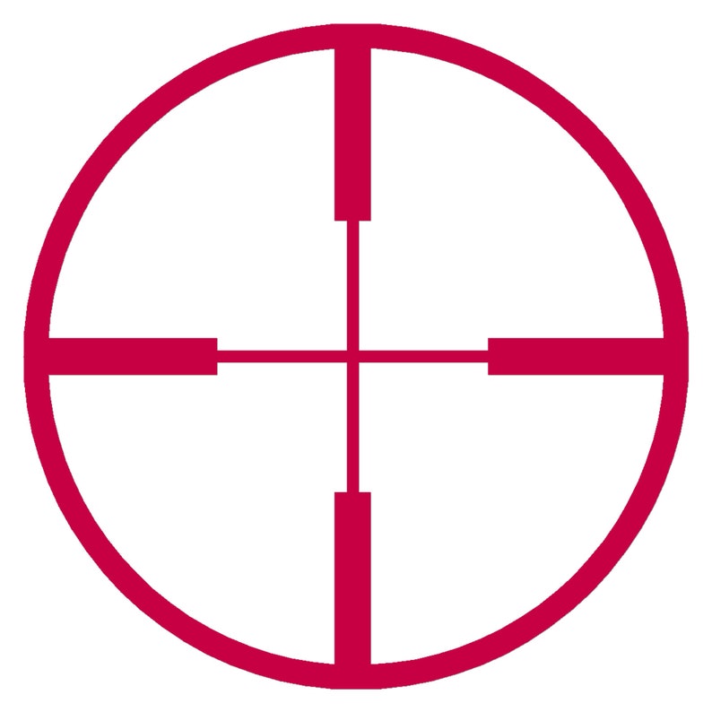 Crosshair Target - Vinyl Decal Sticker - 3 Sizes - 9 Solid Colors ...