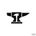 Hammer Anvil Blacksmith - Vinyl Decal Sticker - 5" Long X 2.5" High ...