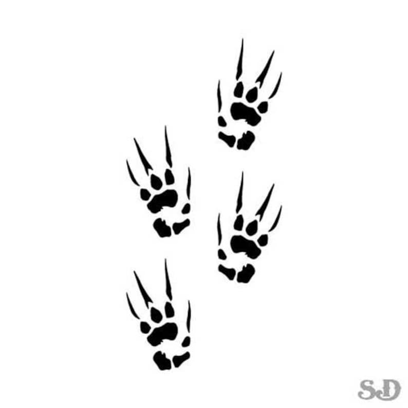 Dragon Paw Prints Claw Marks - Vinyl Decal Sticker - 3.75" X 8" - 24 ...