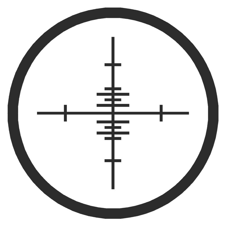 Target Crosshairs - Vinyl Decal Sticker - 3 Sizes - 9 Solid Colors ...