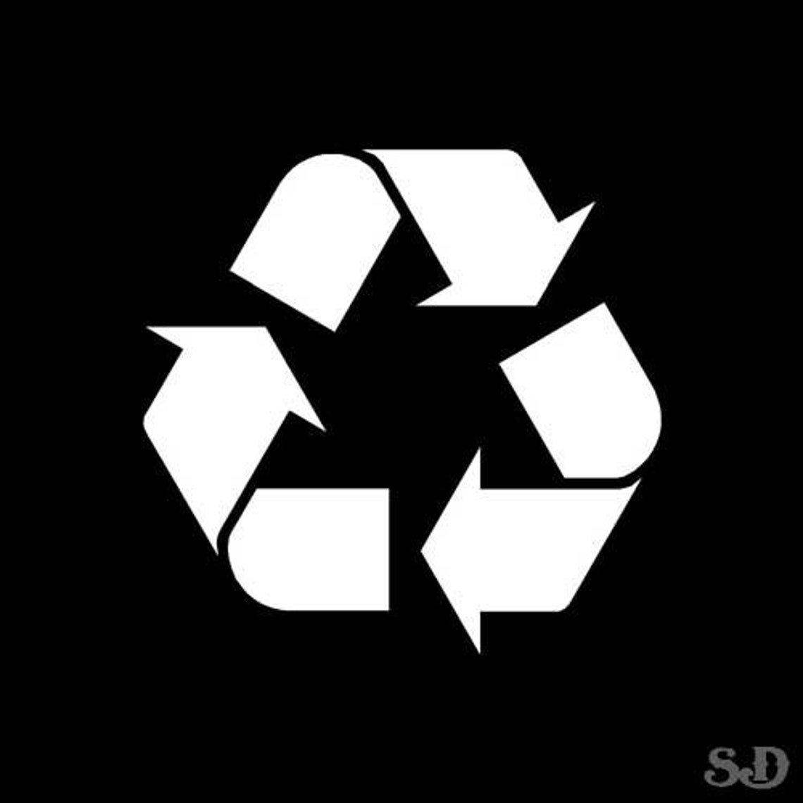 Recycle Recycling Symbol - Vinyl Decal Sticker - 3.75" Long X 3.75 ...