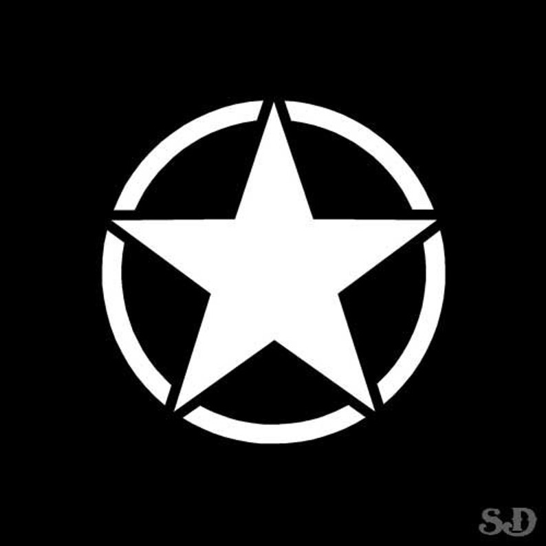 Jeep Army Star Military Vinyl Decal Sticker 3.75 | Etsy