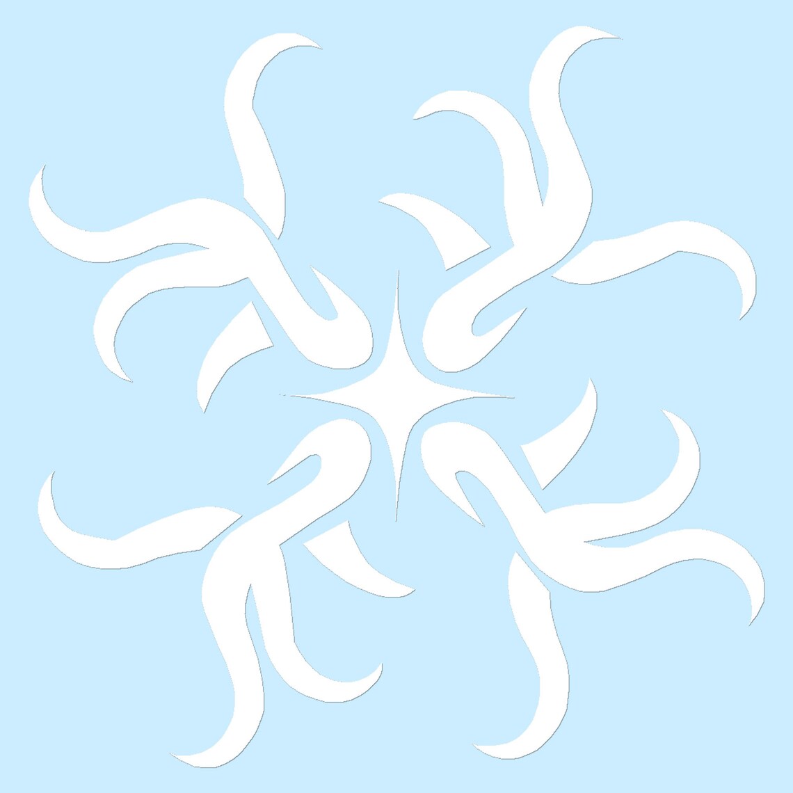 Tribal Art Flourish Design - Vinyl Decal Sticker - 3 Sizes - 9 Solid ...