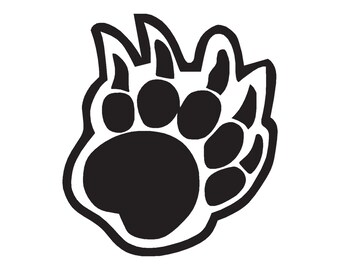 Bear Tracks Paw Print Vinyl Decal Sticker 3 Sizes 9 | Etsy