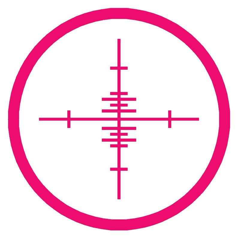 Target Crosshairs - Vinyl Decal Sticker - 3 Sizes - 9 Solid Colors ...