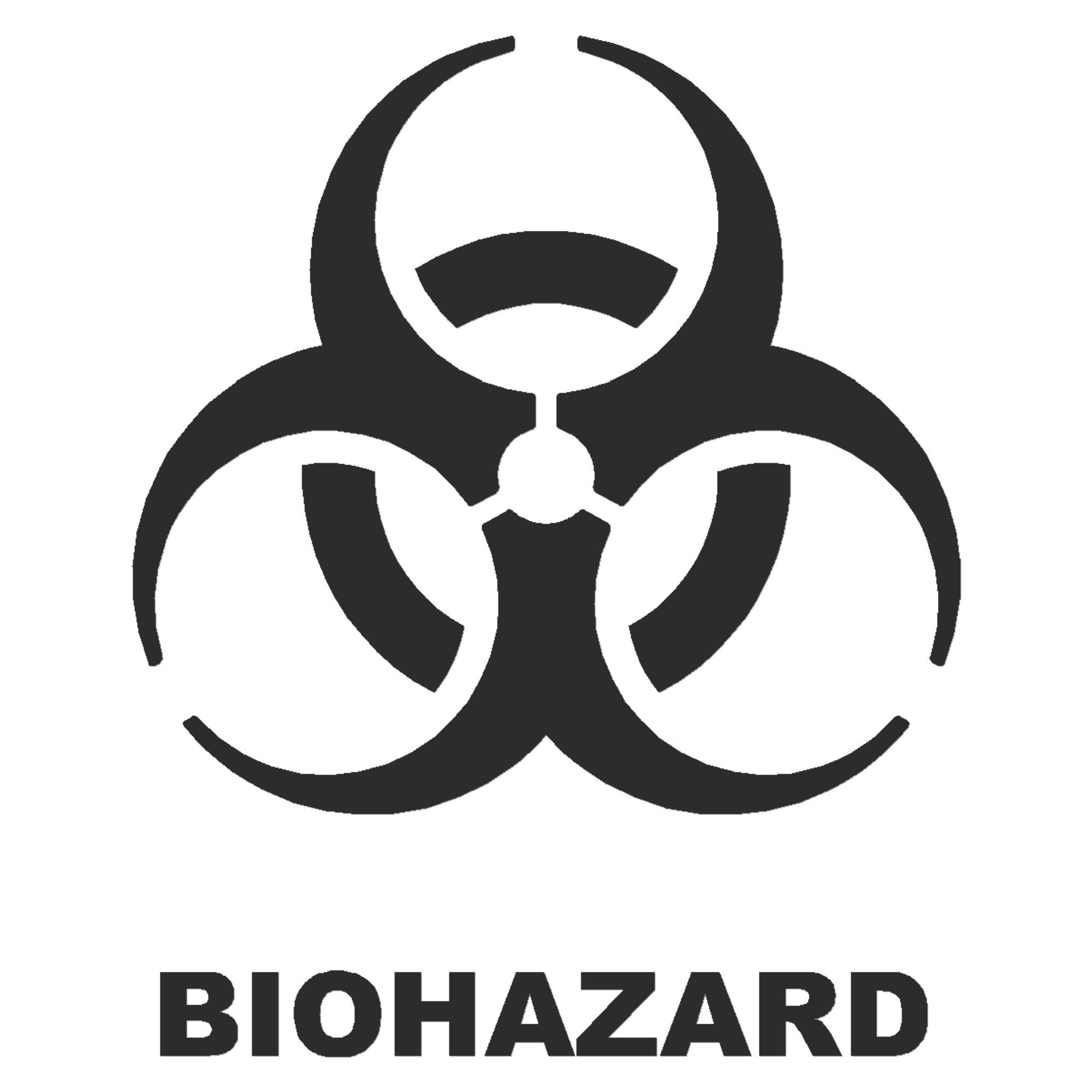 Biohazard Symbol Vinyl Decal Sticker 3 Sizes 9 Solid | Etsy