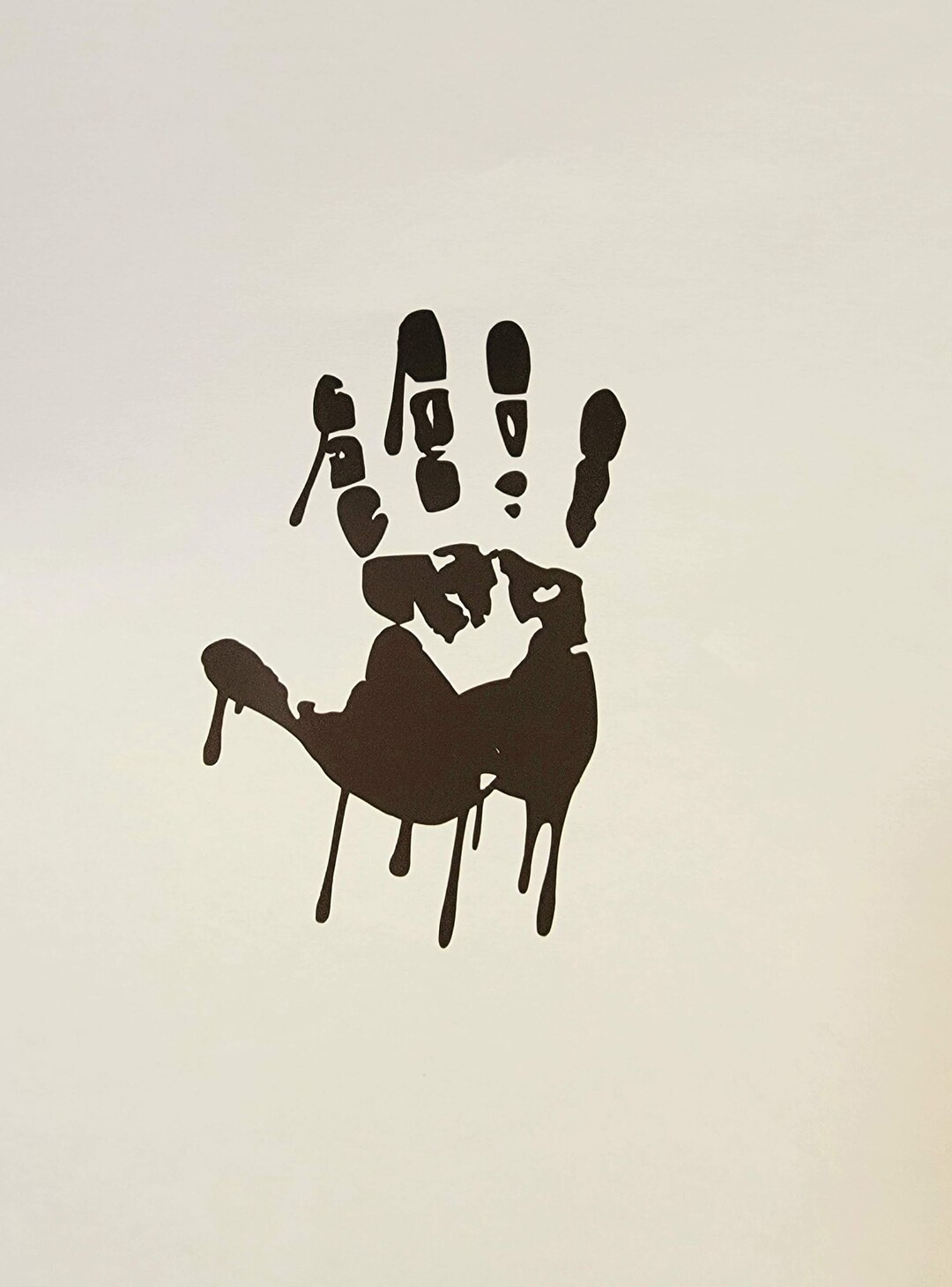 DIRTY Brown Muddy Hand Vinyl Decal FREE SHIPPING- Car Window Decal ...