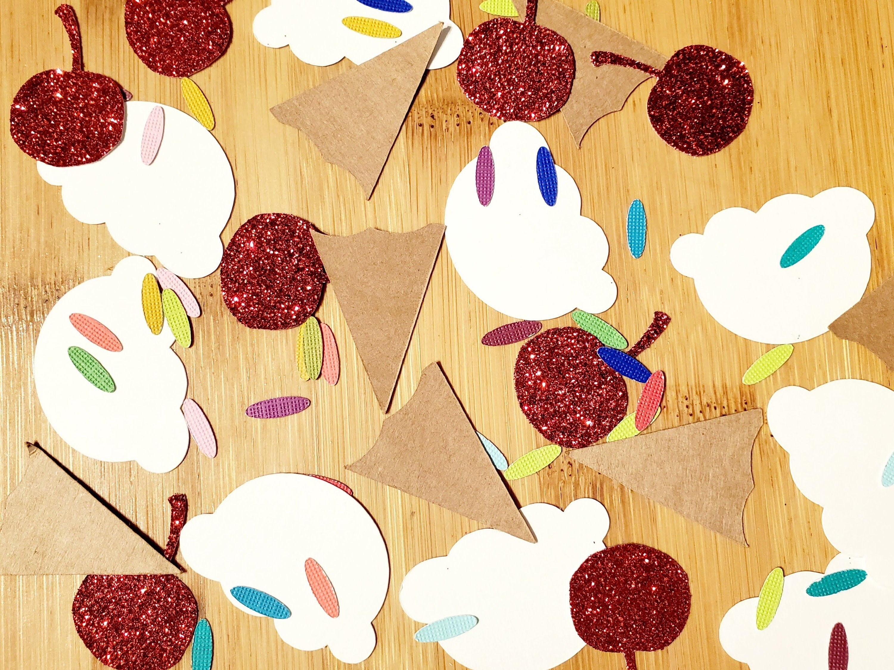 Ice Cream Cone Birthday Party Cherry Confetti Glitter - Etsy