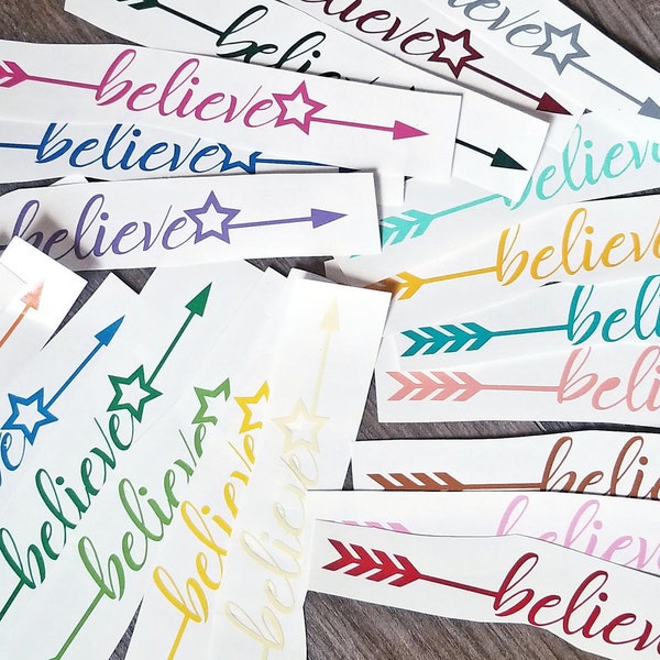 Believe Vinyl Decal - Etsy