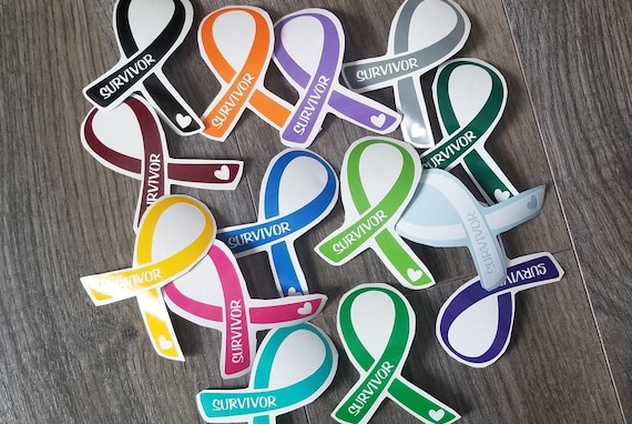 Survivor Cancer Ribbon Vinyl Decal Car Window Decal Laptop - Etsy