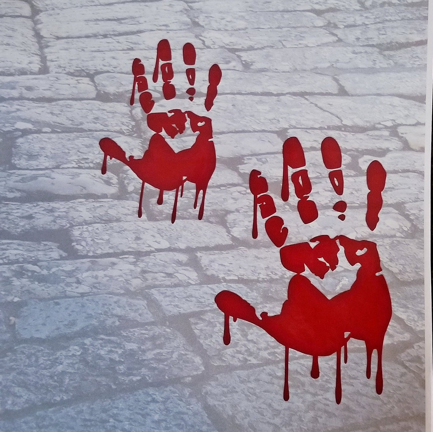 Bloody Hand Vinyl Decal, SCARY, FREE SHIPPING- Car Window Decal, Laptop ...
