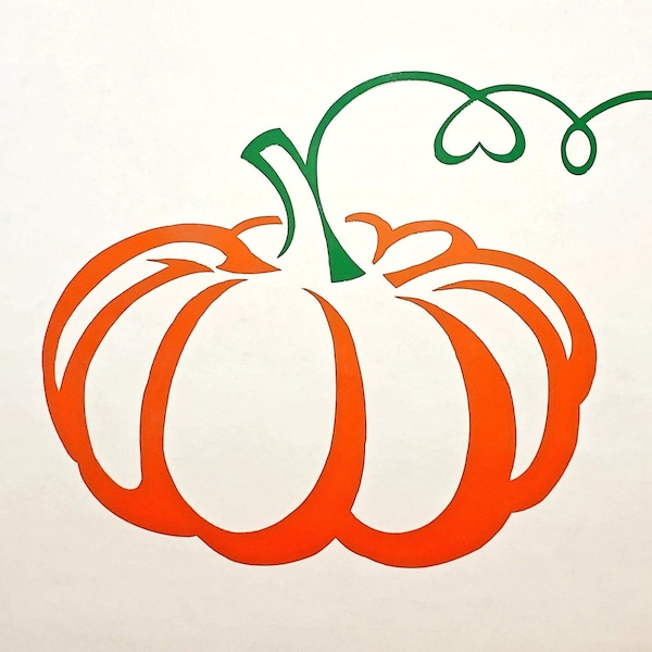 Pumpkin Vinyl Decal - Etsy